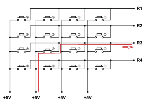 4 × 4键盘模块Pinout，配置，功能，电路和数据表 - bet188真人在线