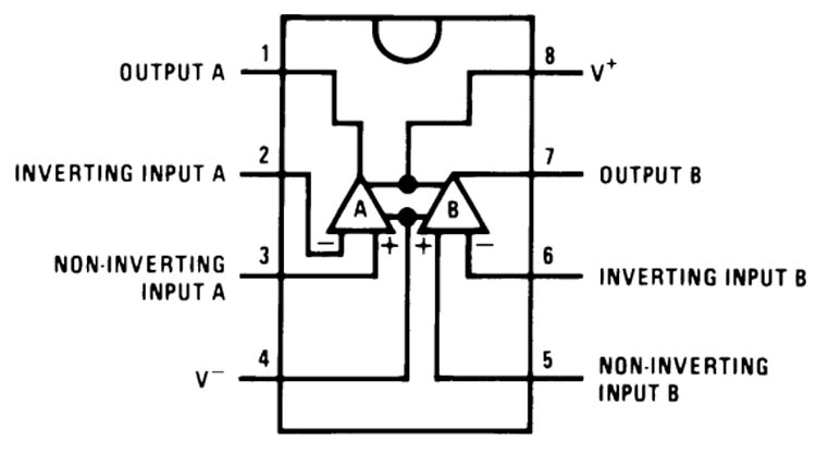 TL082双JFET输入OP-AMP PINOUT，数据表，等效，电路和规格 - bet188真人在线